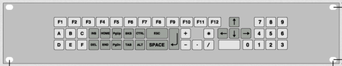 Clavier rackable - KT-50-K-10 - k-tronic S.r.l. - à membrane / 50 ...