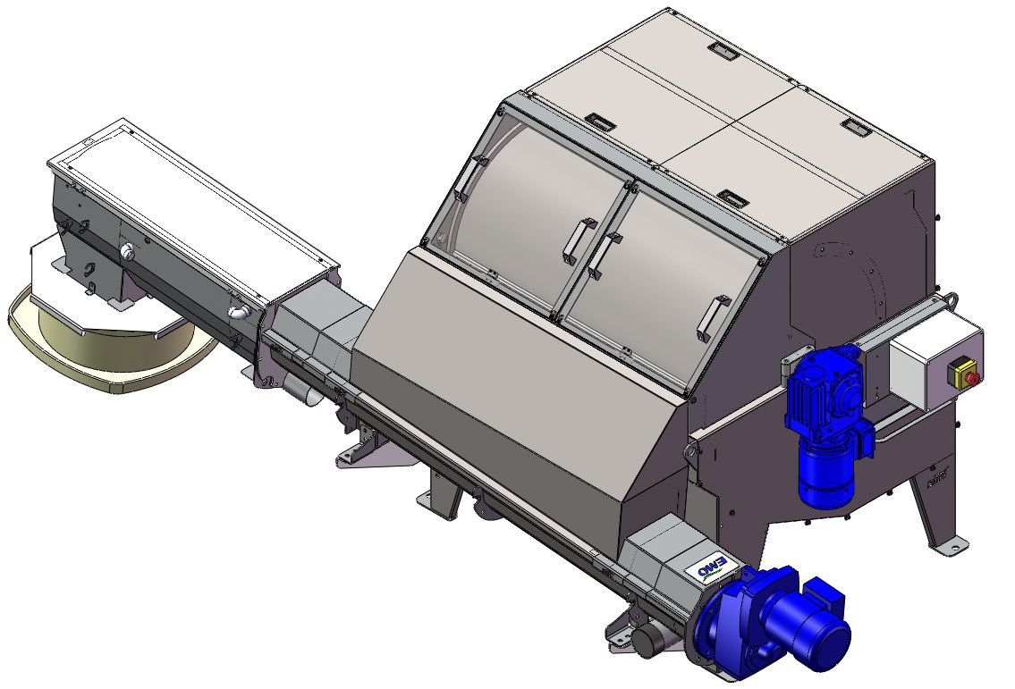 Machine à tamiser pour le recyclage - EMO SAS - rotative / solides/liquides