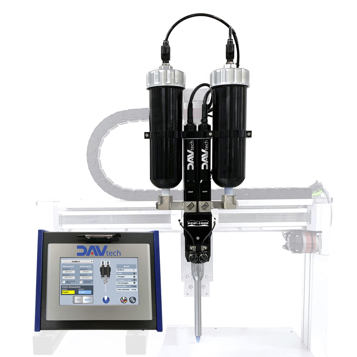 Système de dosage volumétrique - DAV TECH Srl - de colle / programmable / bi-composant