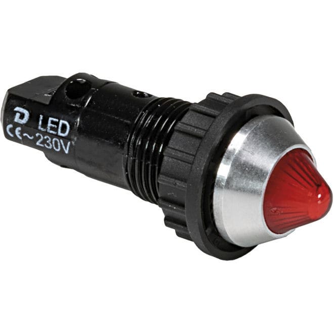 Voyant lumineux à LED - D-301 - DELECSA - monté sur panneau / IP65 / AC/DC