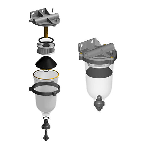 Pré-filtre à carburant / à cartouche - VTX - Scam Filtres - Technofiltres