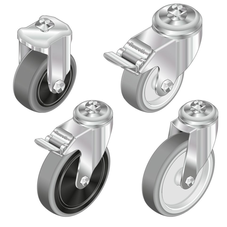 Roulette fixe - 3842541228 - Bosch Rexroth - Assembly Technology - à ...