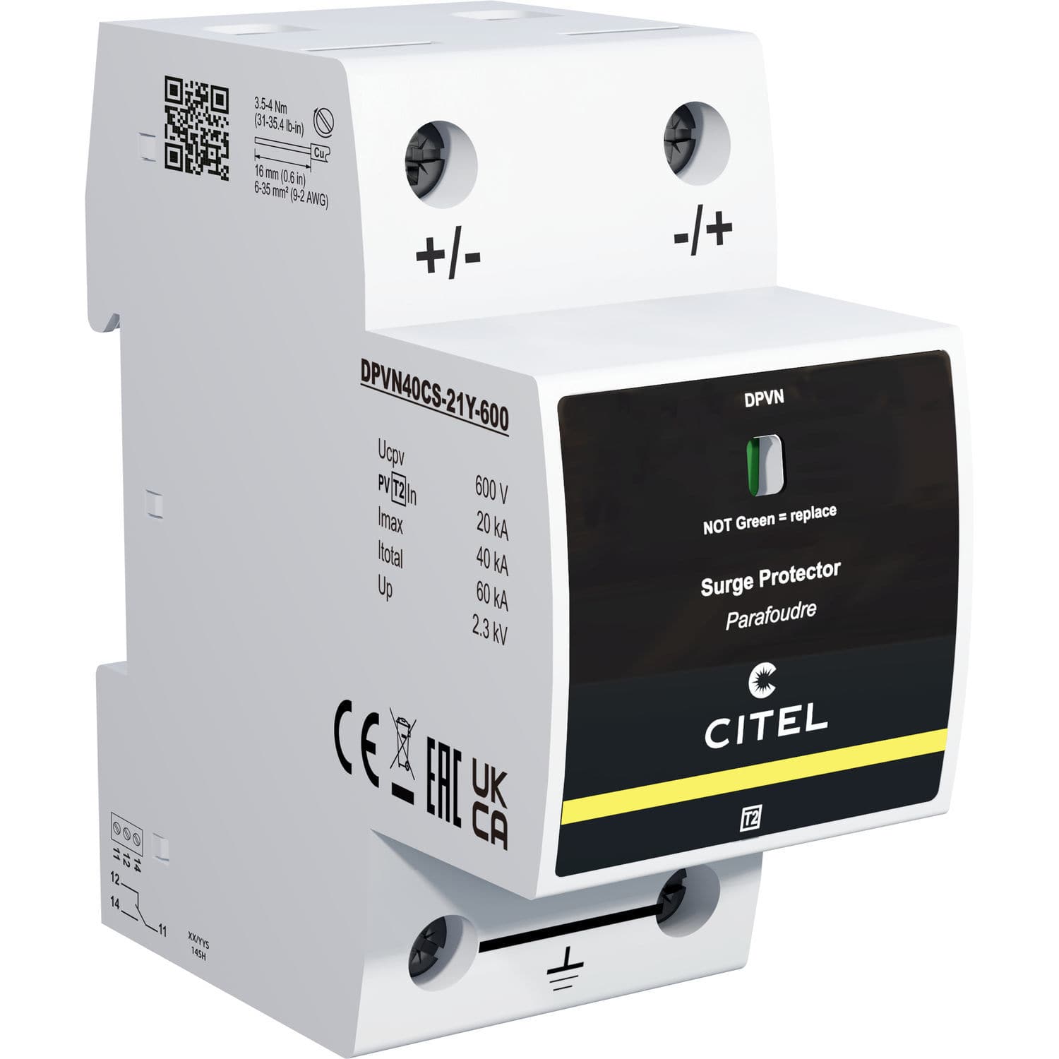 Parafoudre de type 2 - DPVN40CS-21Y series - CITEL - de ...