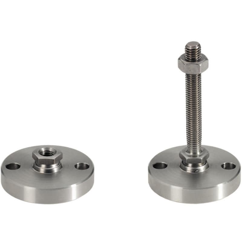 Patin avec trou traversable - EH 22590. series - HALDER France - en acier / en inox