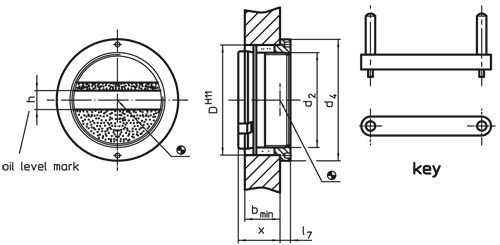 Indicateur de niveau d'huile - EH 22860 - HALDER France - visuel / pour réservoir / en plastique