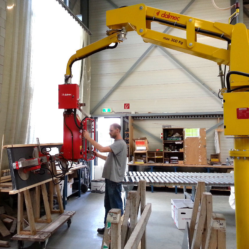 Bras manipulateur pneumatique - DALMEC - à ventouse / pour matériau de ...