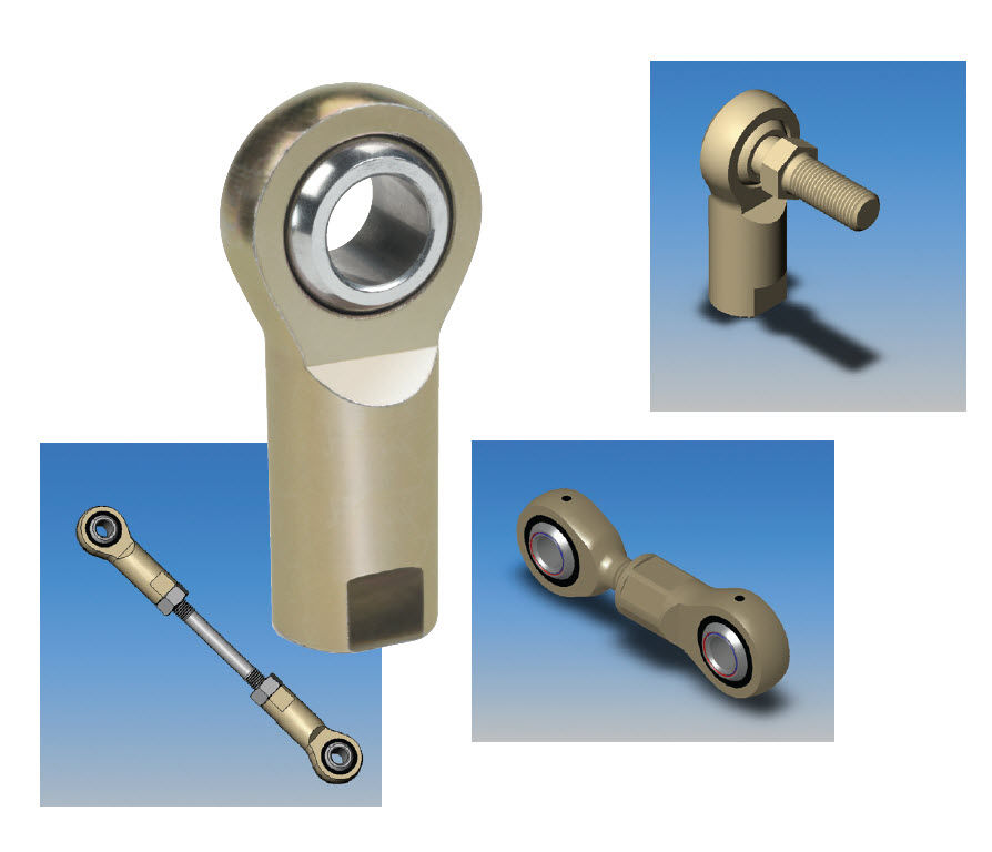 Embout à rotule mâle-femelle / en acier au carbone / en PTFE / à 2 ...