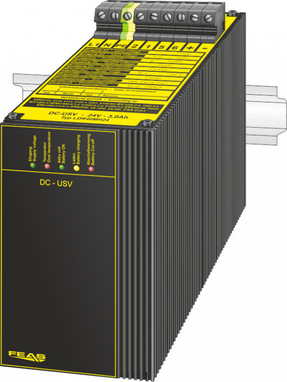 UPS AC - LDR40MH24-H - FEAS GmbH - 24 Vcc / Ni-MH / avec télésurveillance