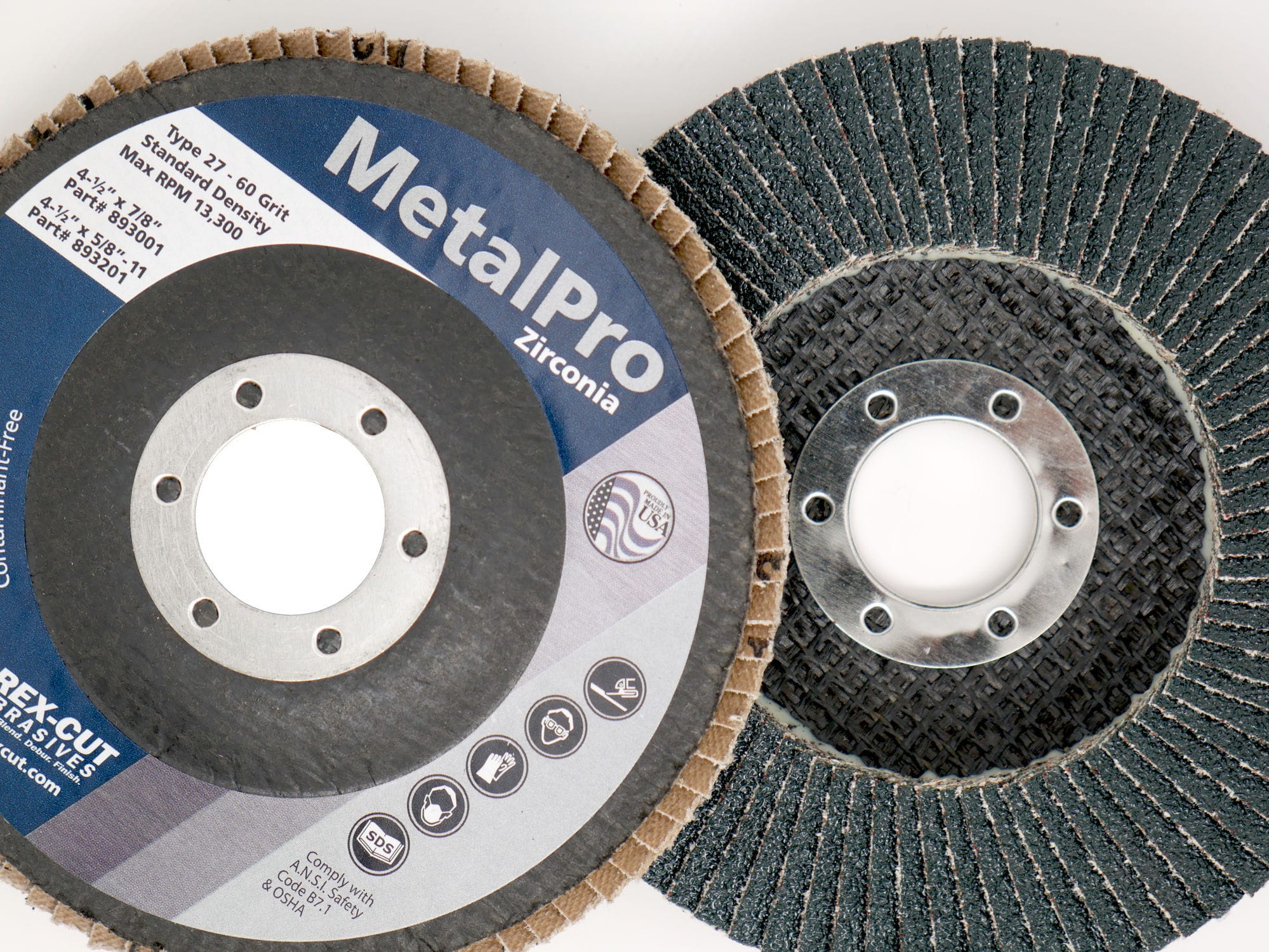 Disque à lamelle en zirconium - MetalPro - Rex-Cut Abrasives - pour ...