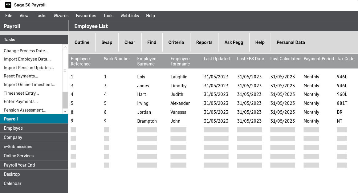 Logiciel de gestion - Sage 50 Payroll - Sage bäurer GmbH - de commande / de paie / de process