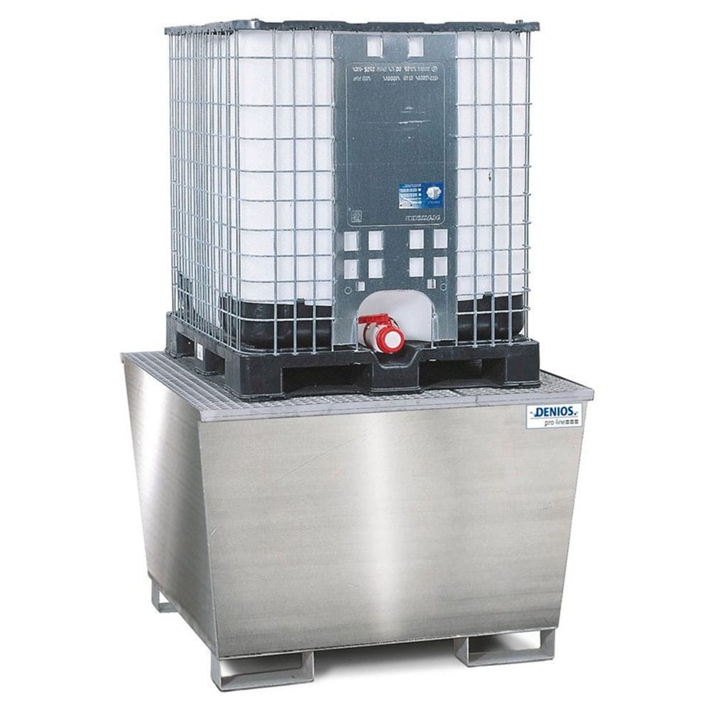 Bac de rétention 4 fûts - 128286W - DENIOS - pour conteneur IBC / en ...