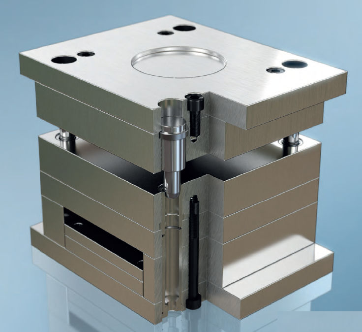 Plaque en acier usinée percée - STRACK NORMALIEN - pour moules et ...