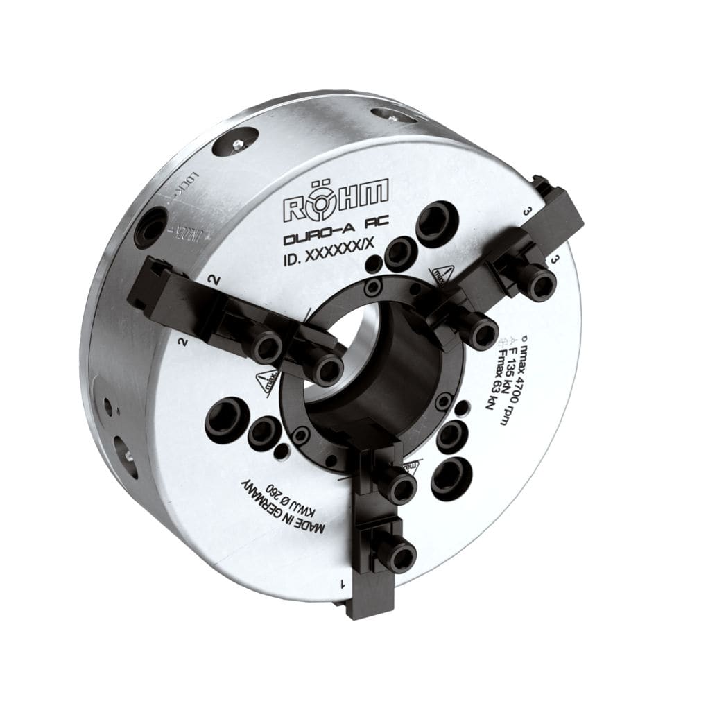 Mandrin automatique - DURO-A RC - RÖHM GmbH - 3 mors / pour machine CNC ...