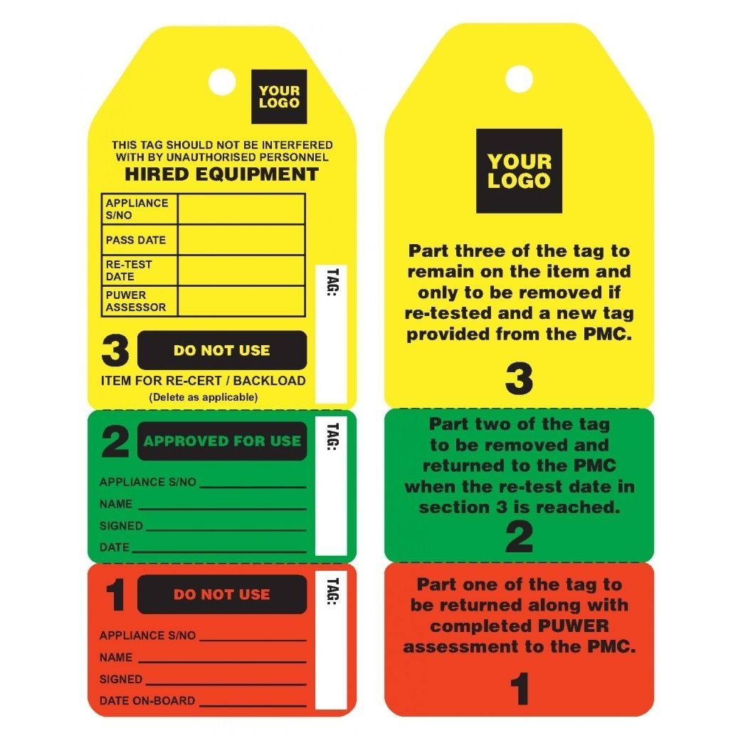 Tag d'inspection - 500MIC - Universeal (UK) Ltd - en polypropylène ...