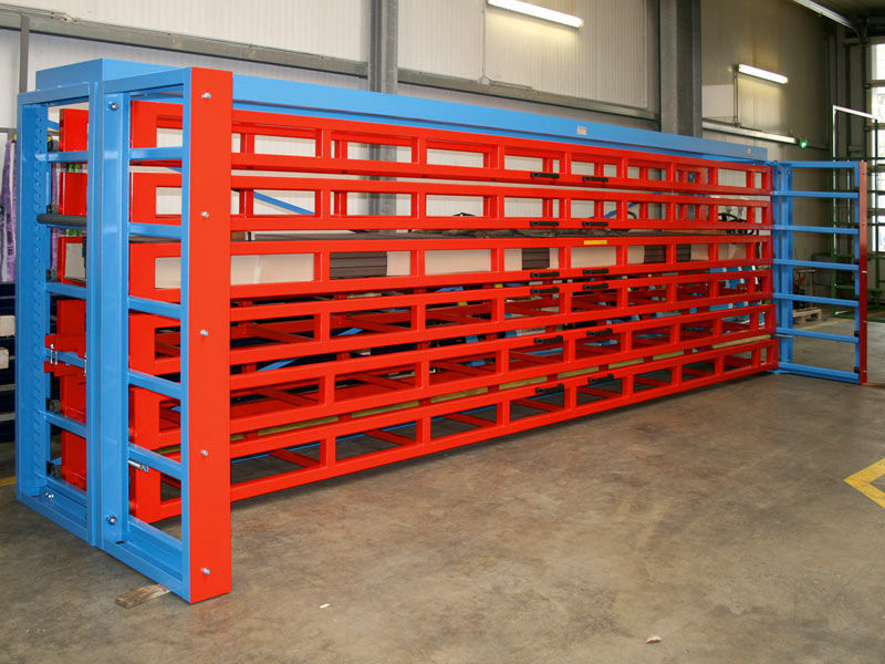 Rayonnage entrepôt de stockage / avec toit / à tiroirs / pour produits ...