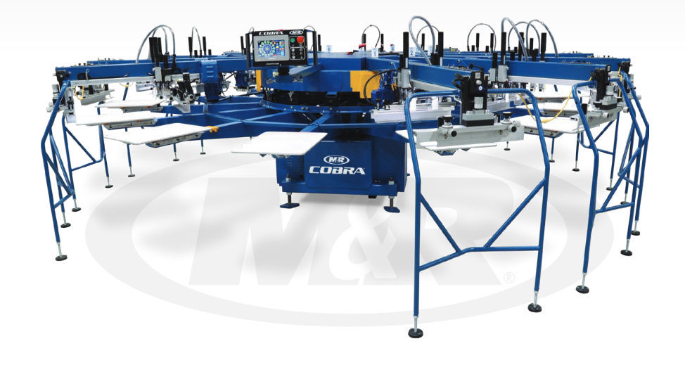 Machine de sérigraphie automatique - COBRA™ series - M&R - à 8 couleurs ...