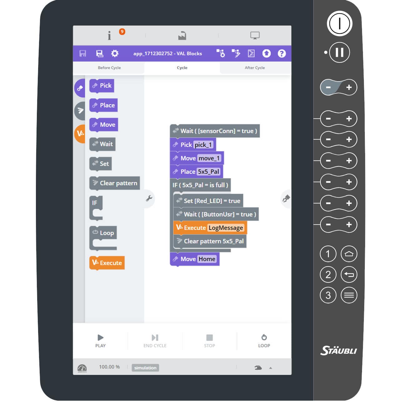 Interface de programmation de robot simplifiée - VAL BLOCKS - Stäubli Robotics