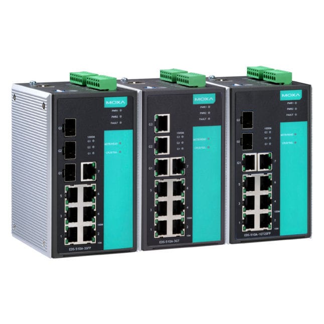 Commutateur Ethernet administrable - EDS-510A series - Moxa Europe - 10 ports / PTPv2