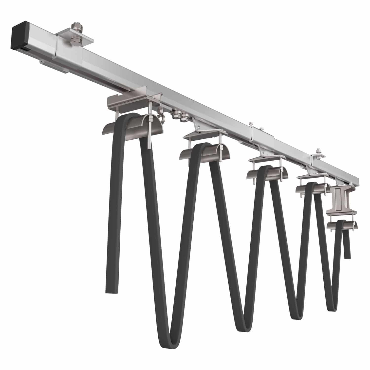 Porte-câble ouvert - VAHLE - en métal / flexible