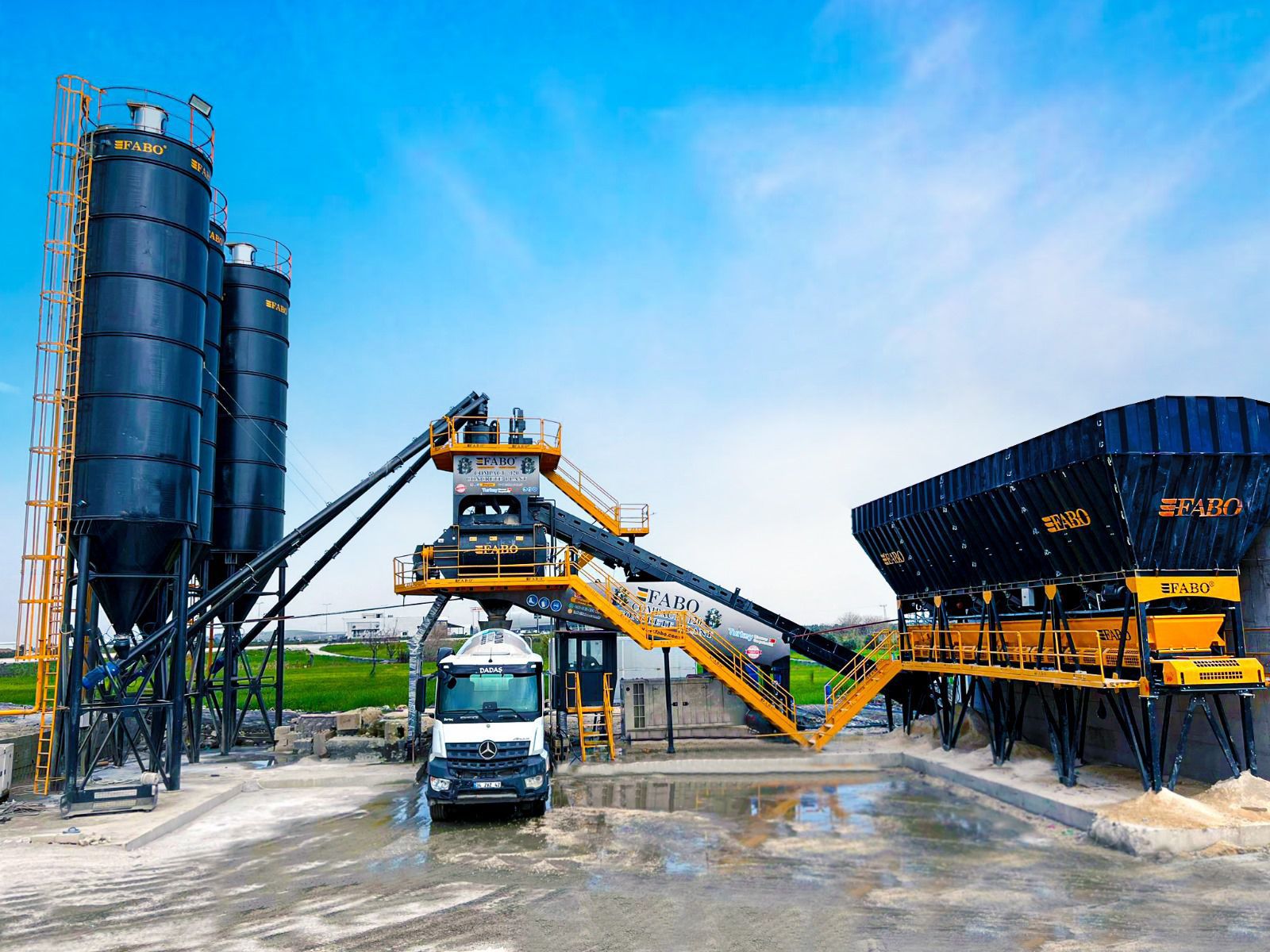 Centrale à béton stationnaire - COMPACT-120 - Fabo Crushing Screening ...
