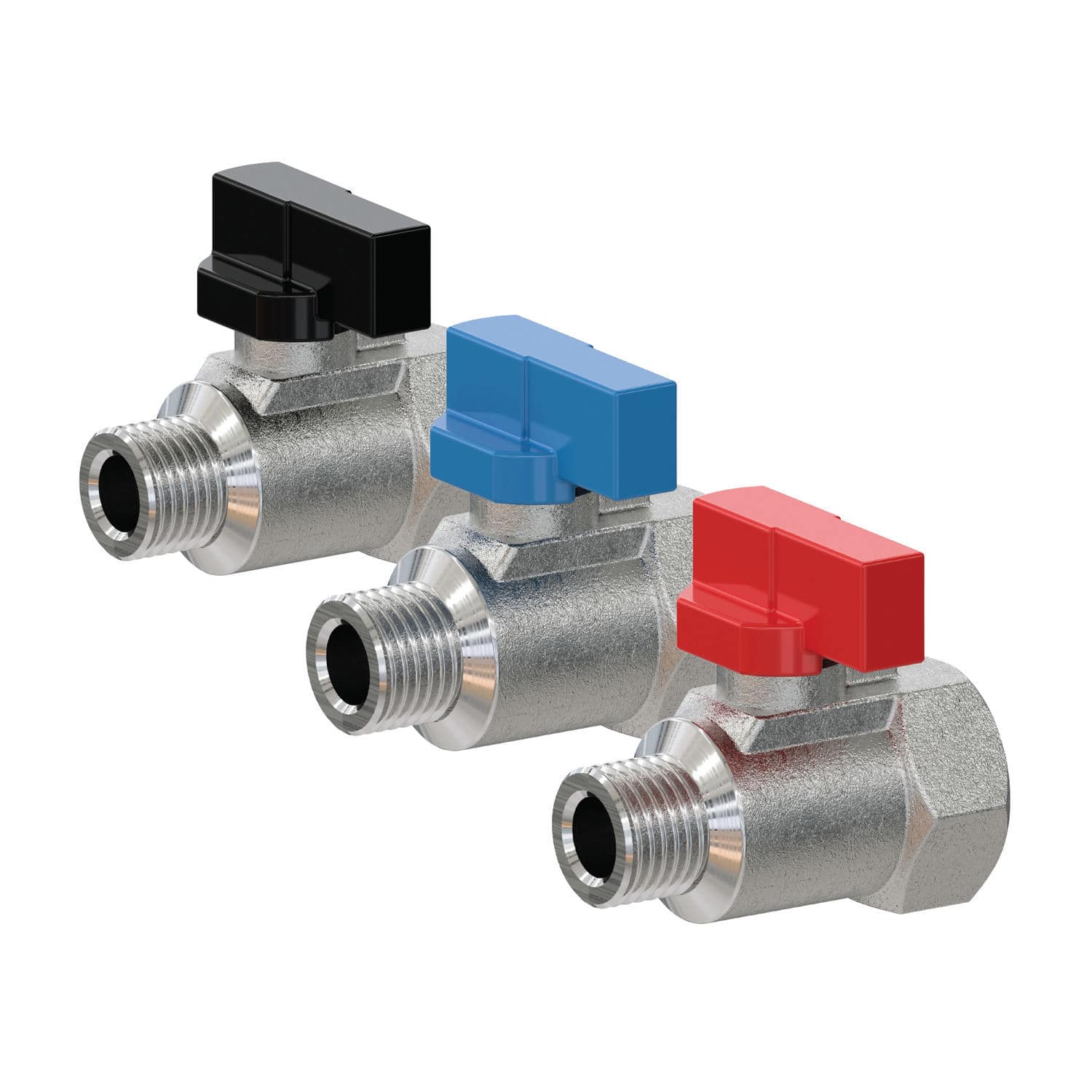 Robinet mini - HPS International - avec volant / mâle-femelle / 1/4"