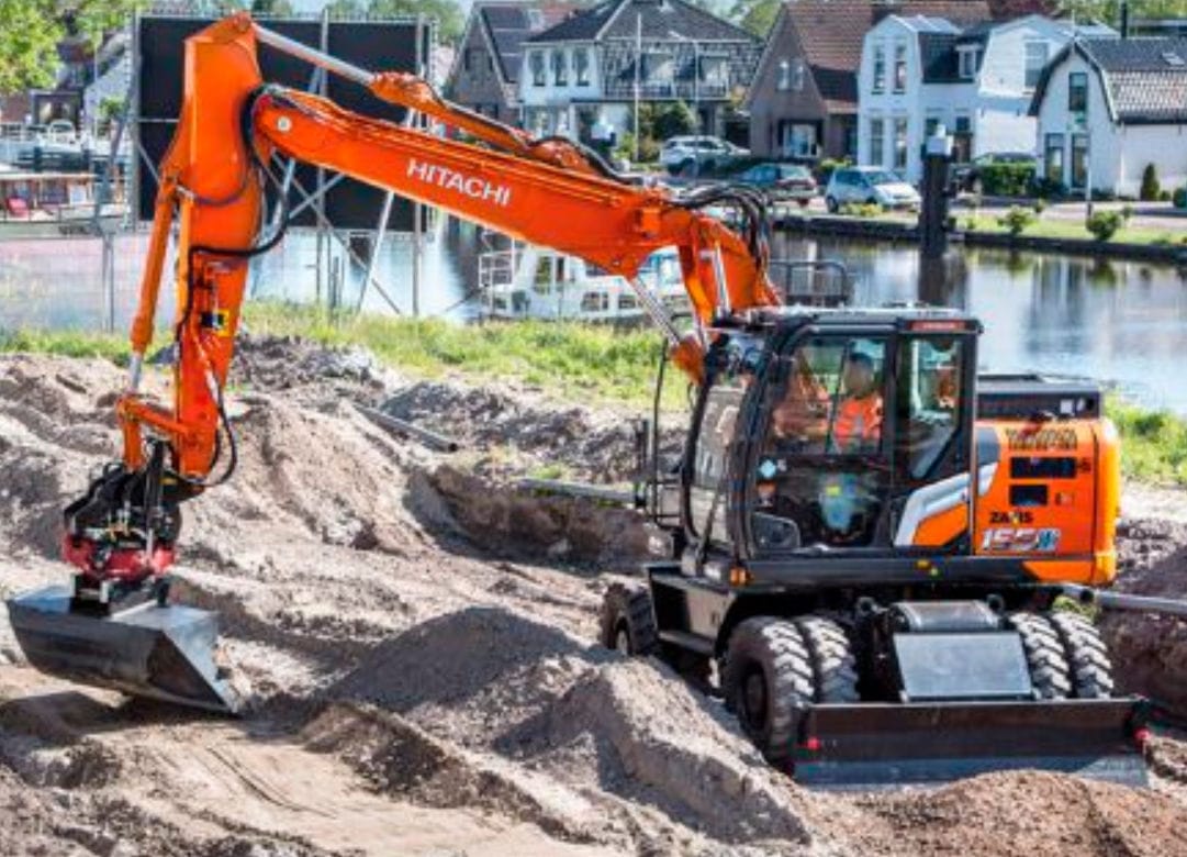 Pelleteuse intermédiaire - ZX155W-7 - Hitachi Construction Machinery Europe - à roues / diesel ...