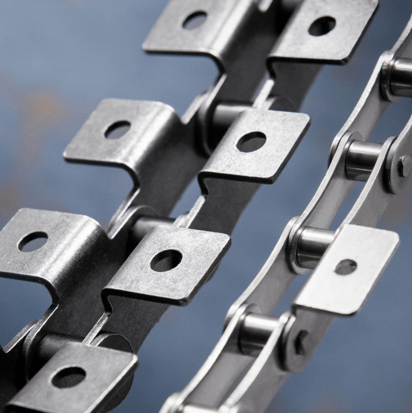 Chaîne de transmission - Iris Chains - en acier inox / à rouleaux / double