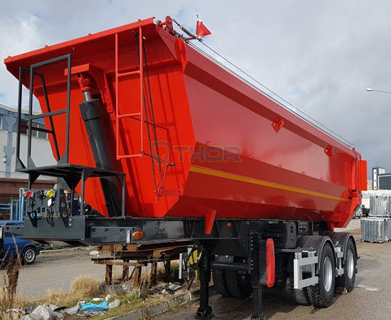 Semi-remorque à 2 essieux - ThorTrailer - tractée / hydraulique ...