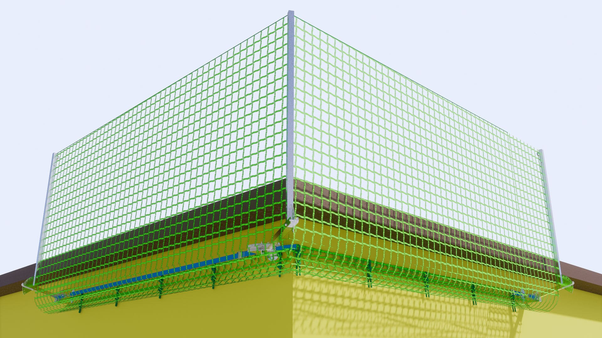 Filet de sécurité anti-chute pour chantier - Visor U - Visornets