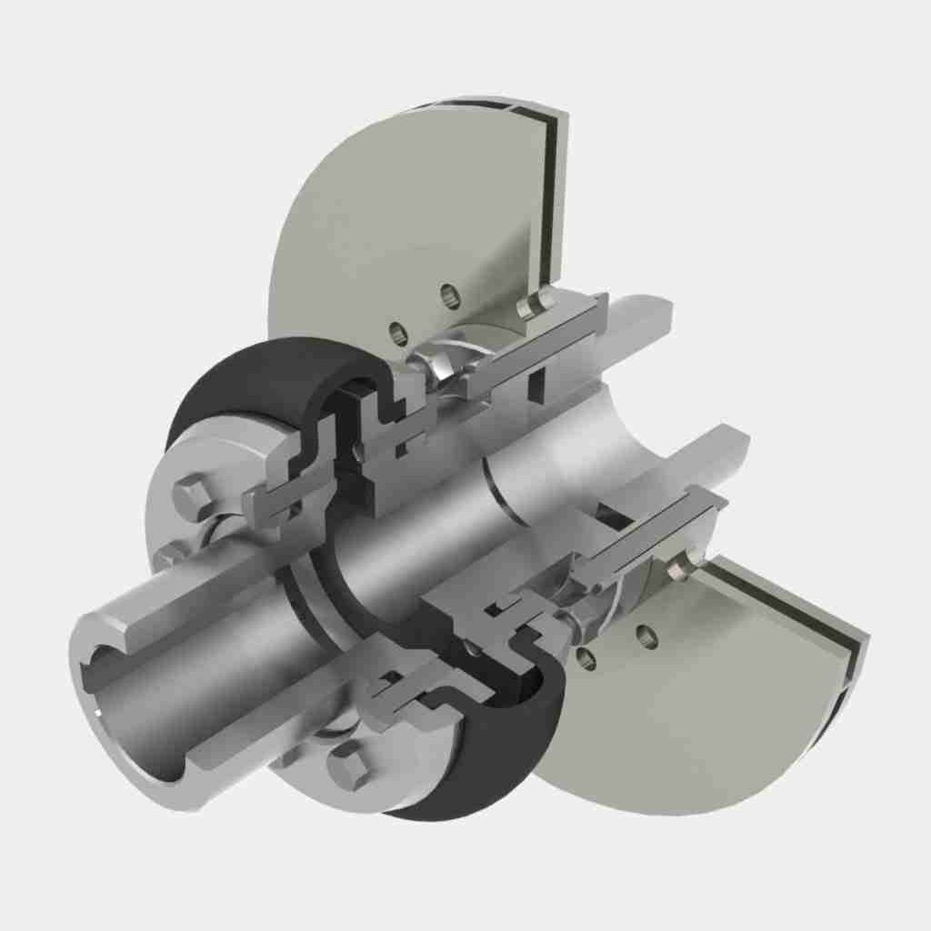 Accouplement flexible - D series - UNE - à ressort / d'arbre / de pompe