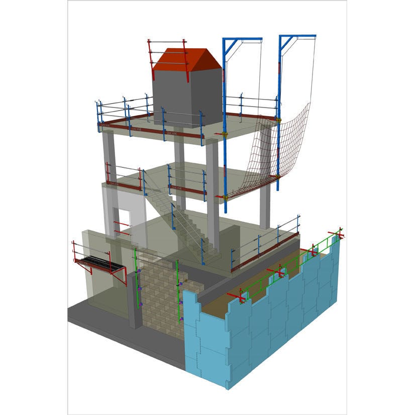 Garde-corps pour point d'accès échelle - DACAME, S.L. - pour chantier / pour escalier de chantier