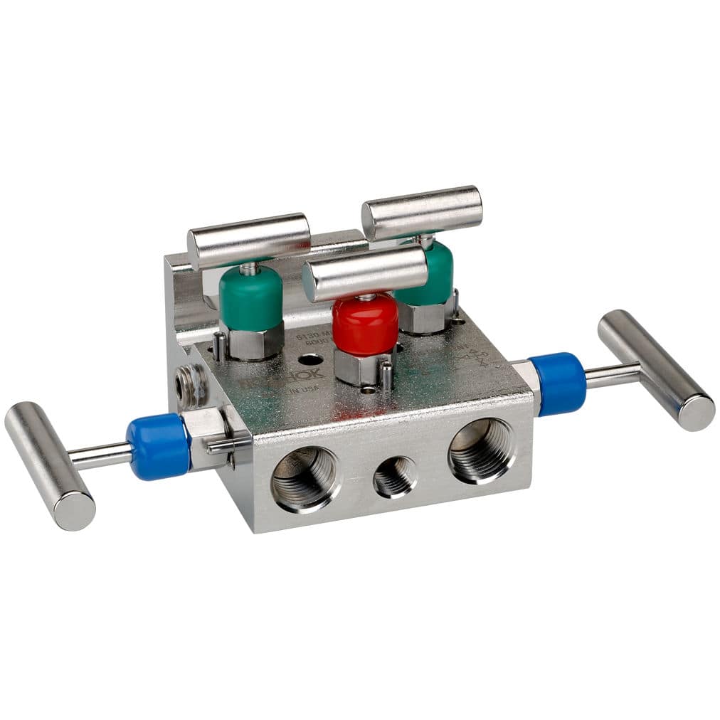 Manifold 5 voies - 5 series - NOSHOK - en inox / d'isolement / à bride