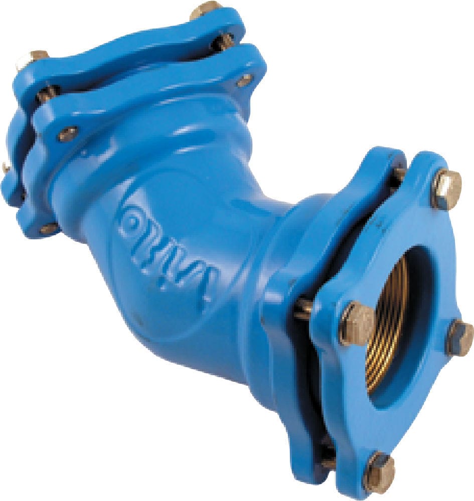 Raccord hydraulique - 123 - Isiflo AS - à bride / coudé à 45° / en fonte