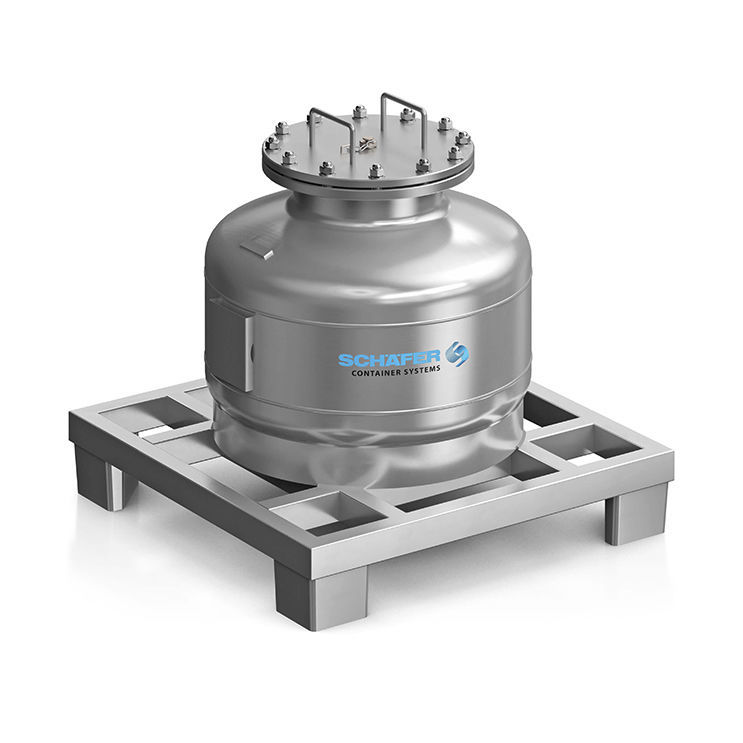 Conteneur IBC en inox - SCHÄFER Container Systems - cylindrique