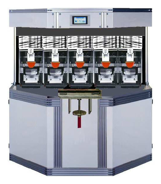 Machine de tampographie à encrier fermé - P-5 series - ST Drucksysteme - à 5 couleurs