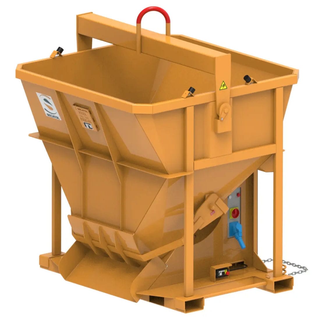 Benne à béton rectangulaire - ELEV v2 P FM VHGI - Secatol SAS - à fond ...