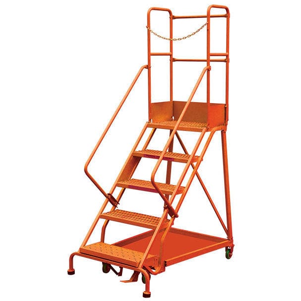 Escabeau à roues - RLC series - STOCKMAN - en acier / 4 marches / 5 marches