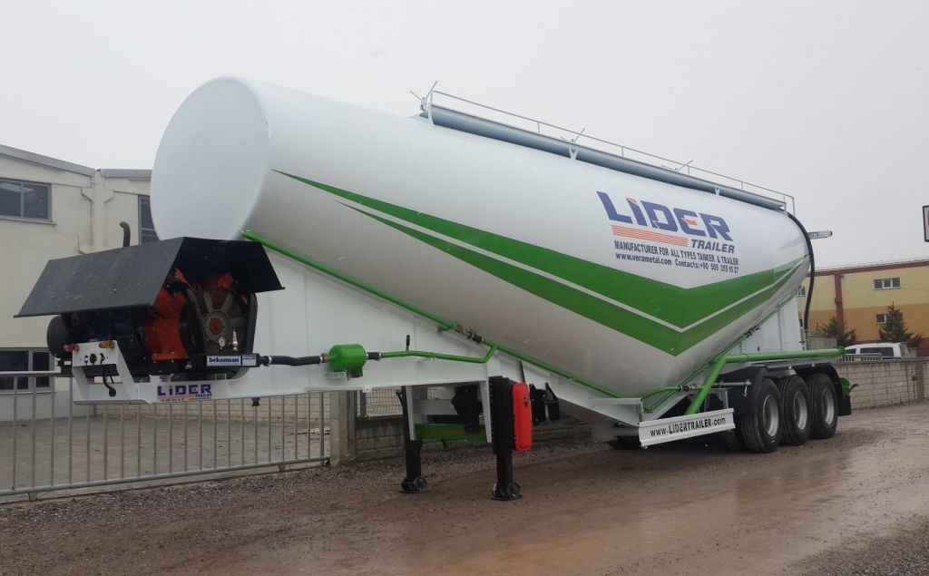 Remorque citerne - 60 M³ - lider trailer - de ciment / à 3 essieux ...