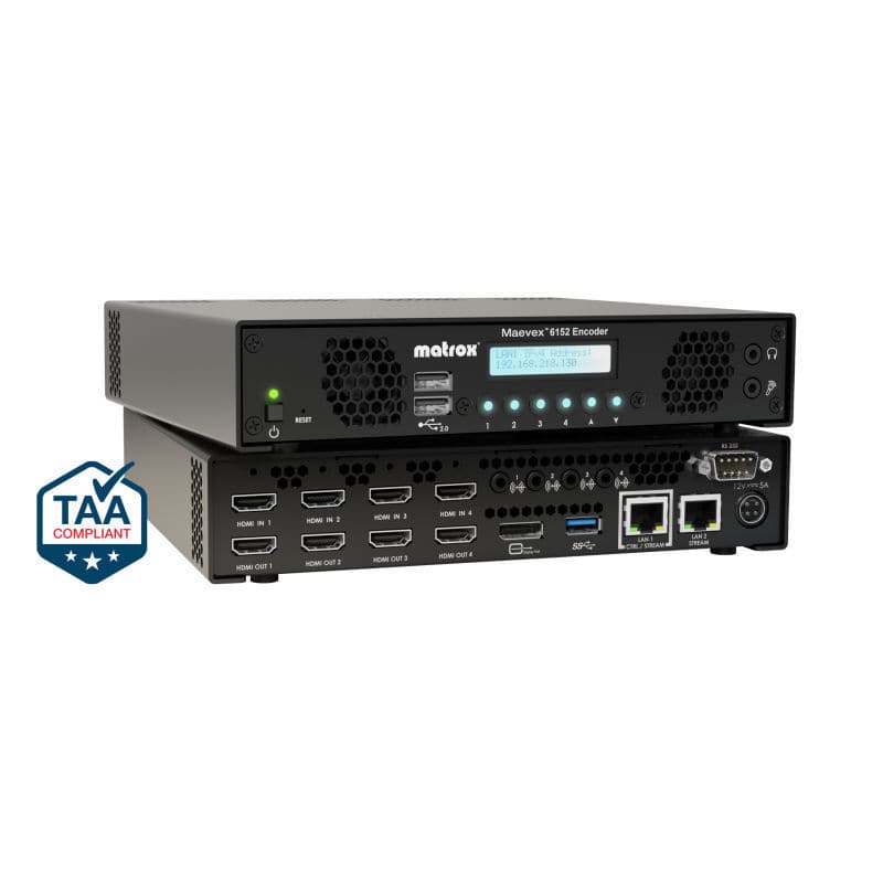 Décodeur codeur - Maevex 6152 - Matrox Video - audio / vidéo / Ethernet