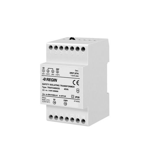 Transformateur d'isolement - TRAFO40N3/D - Regin - sur rail DIN / IP20