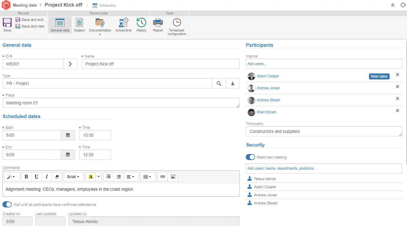 Logiciel de gestion - Meeting - SoftExpert - de planification / de ...