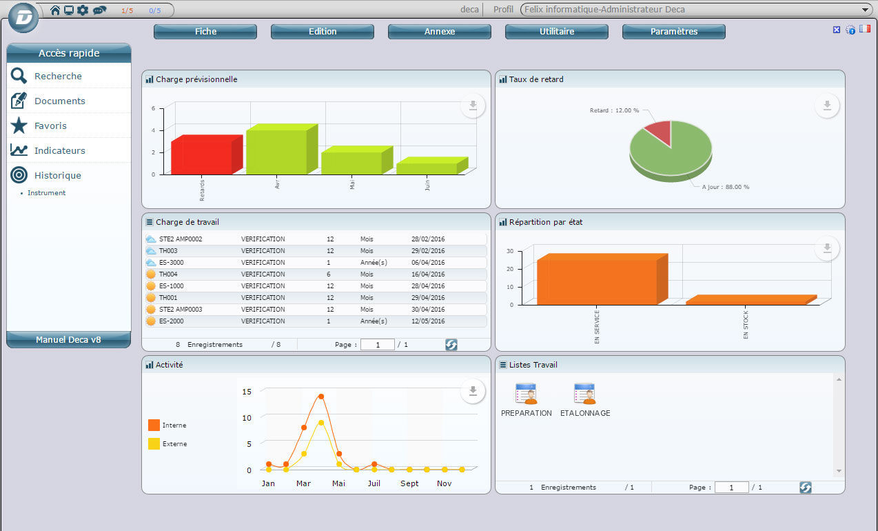 Logiciel de gestion - Deca - FELIX INFORMATIQUE - de mesure / de ...