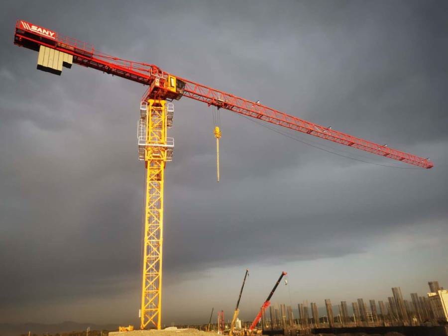 Grue fixe - SFT100(T6013-8) - SANY - à tour topless / pour chantier ...