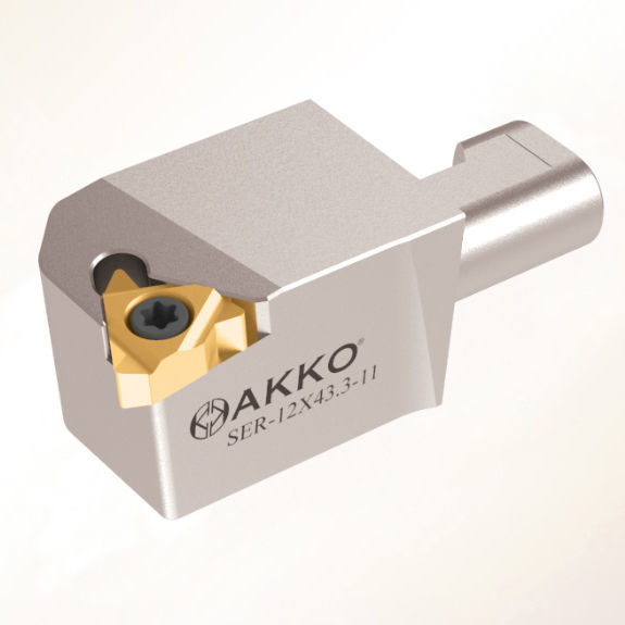 Porte-outil ISO - SEL-12x43.3-11 - AKKO CUTTING TOOLS - à vis de réglage / pour l'usinage