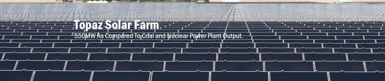 Centrale solaire > 100 MW - Topaz Solar Farm - First Solar