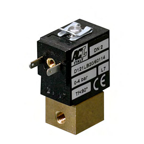 Électrovanne à commande directe - 121 - ACL S.r.l. - 2 voies / NF / pour eaux chaudes