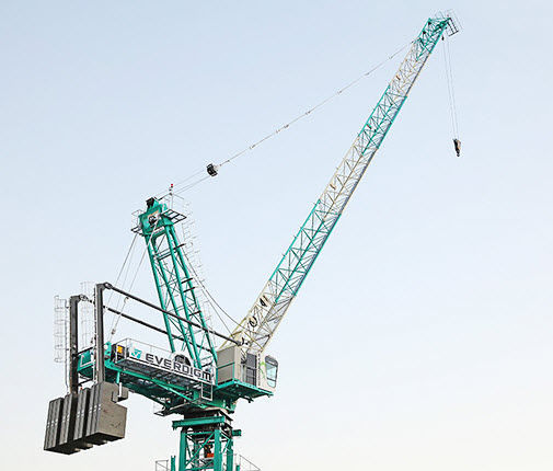 Grue fixe - ED740L-32 - Everdigm - à flèche relevable / à tour / pour ...