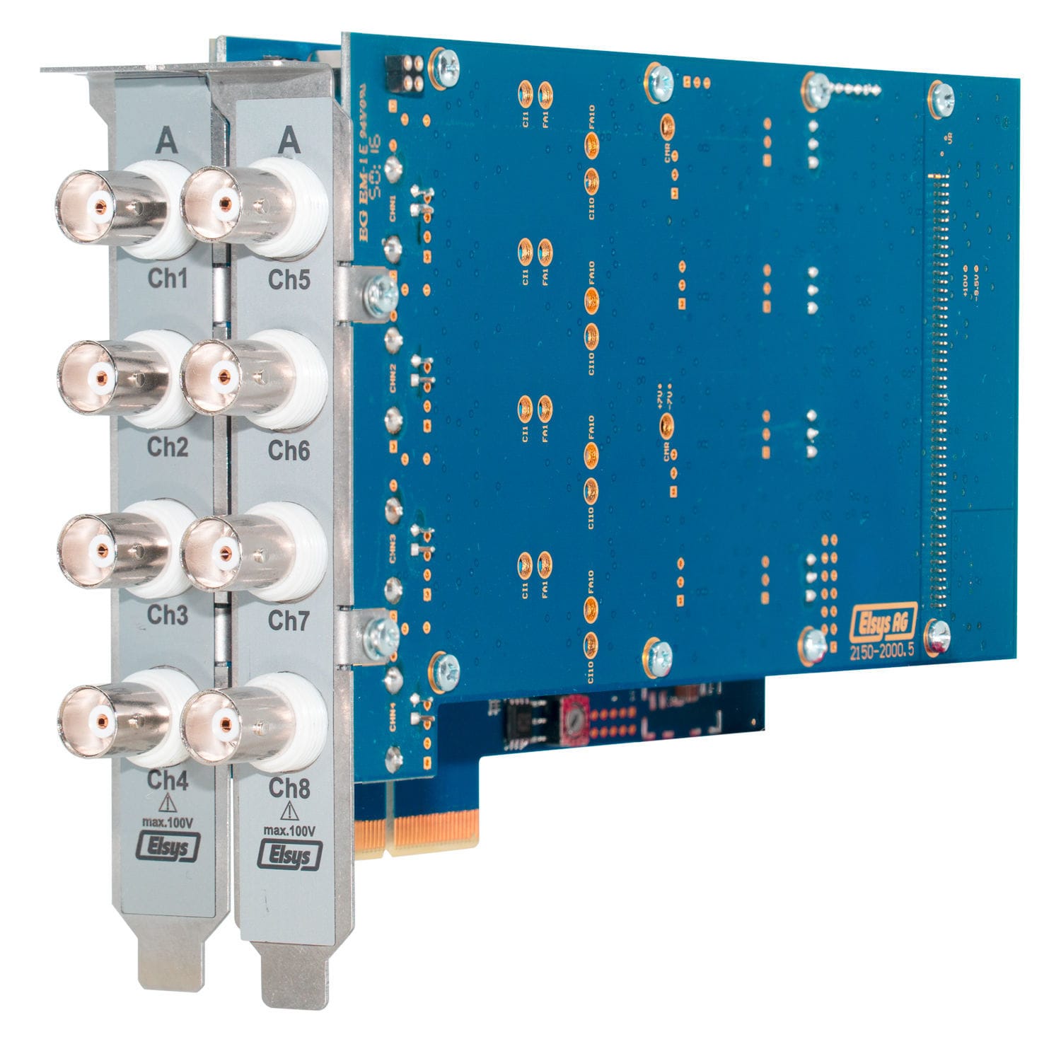Carte d'acquisition de données PCI Express - TPCE-8016-8S - Elsys AG - analogique / 8 canaux