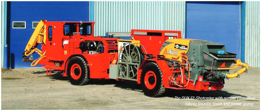 Machine à projeter béton - S1 Shotcreter - DUX MACHINERY CORPORATION