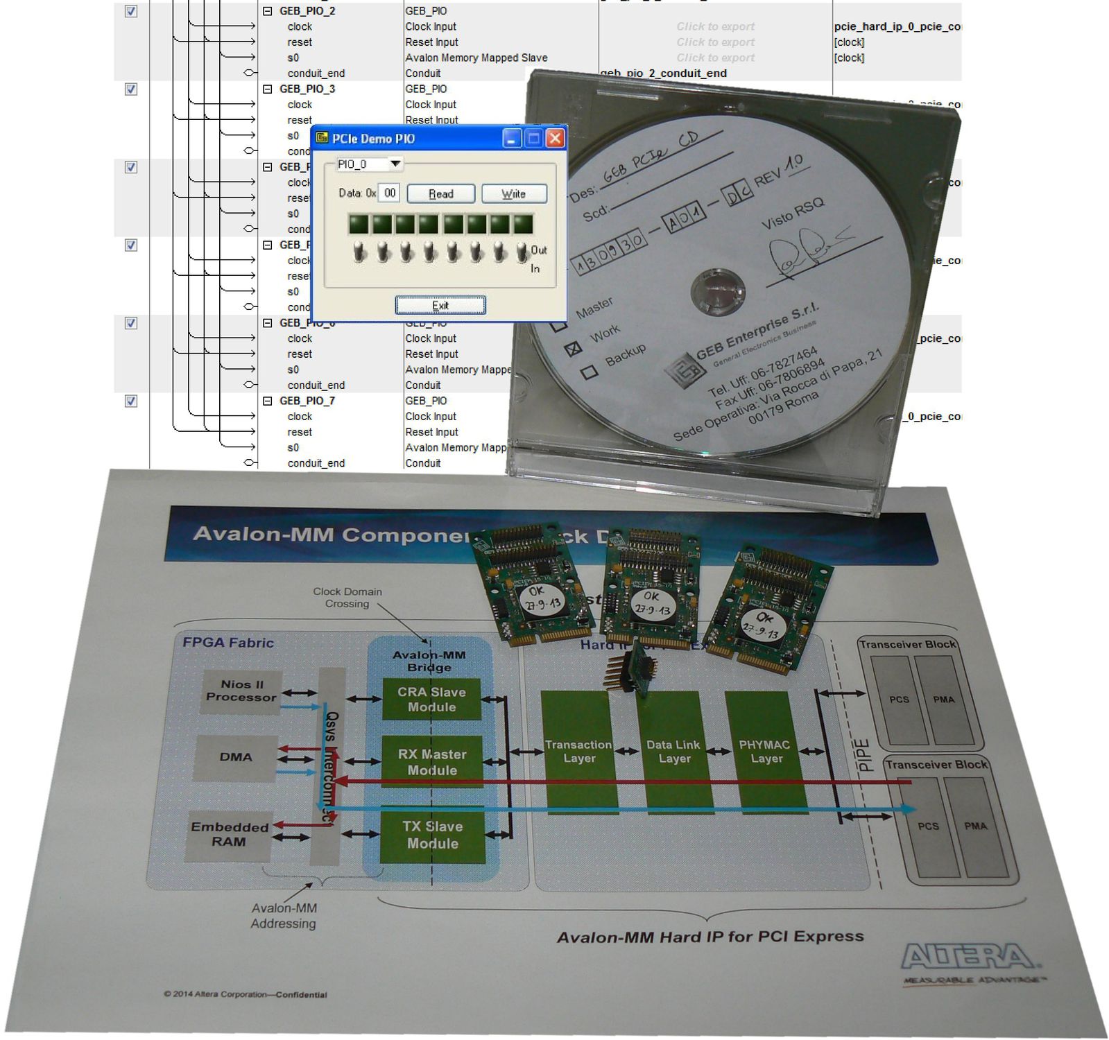 Carte d'E/S analogique - 100801 Mini PCIe Fpga Bundle - geb-enterprise ...